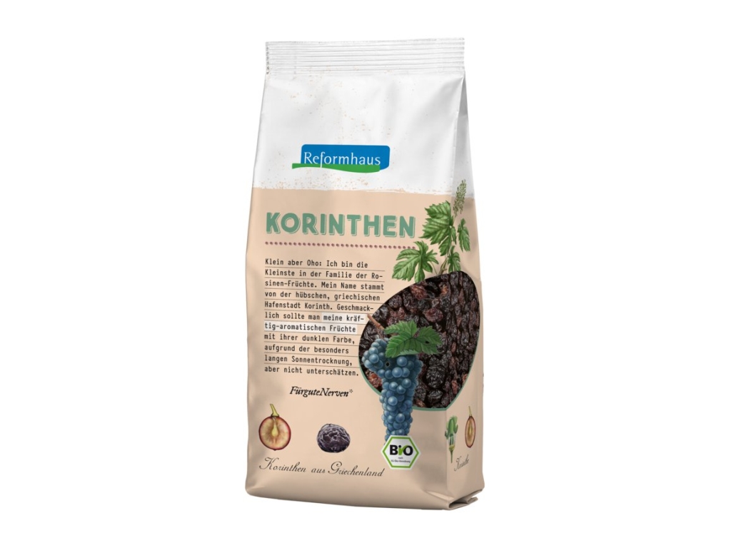Reformhaus Korinthen bio (200g) – Kräuterhaus Klocke